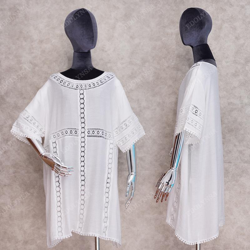 Buy Tunic Cover-ups 2020 White Tunic Beach Mini Dress Summer Women ...