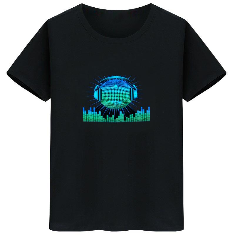 Buy Led T Shirt Men Party Rock Disco DJ Sound LED T Shirt Light Up ...