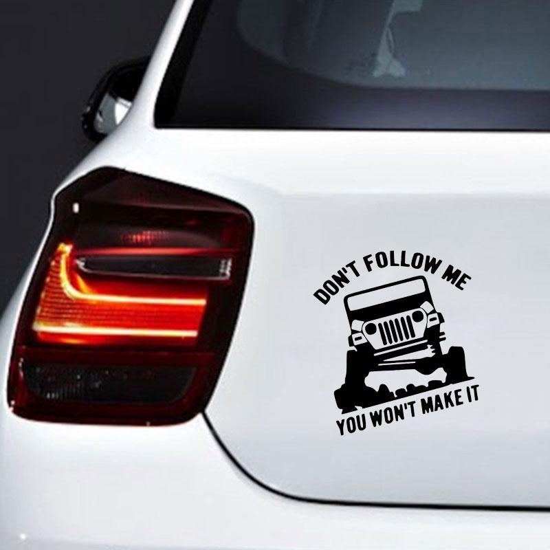 Buy Metvi Sticker Don't Follow Me Car Sticker Funny Stylish Auto Glass ...