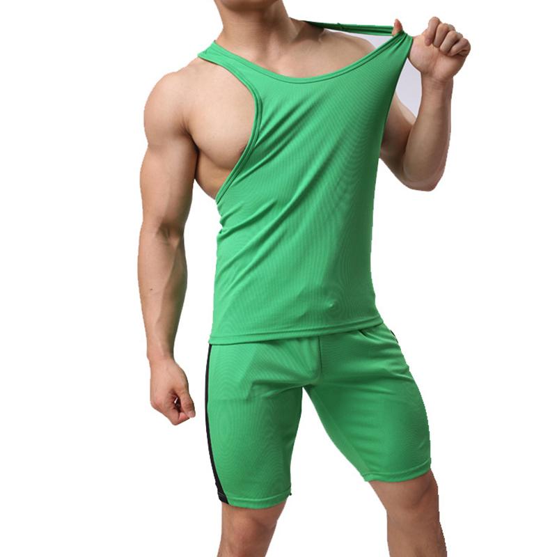 Купити INCERUN Summer Mens Net Пряжа Сітка Порожнисті м'язи Тренажерний ...