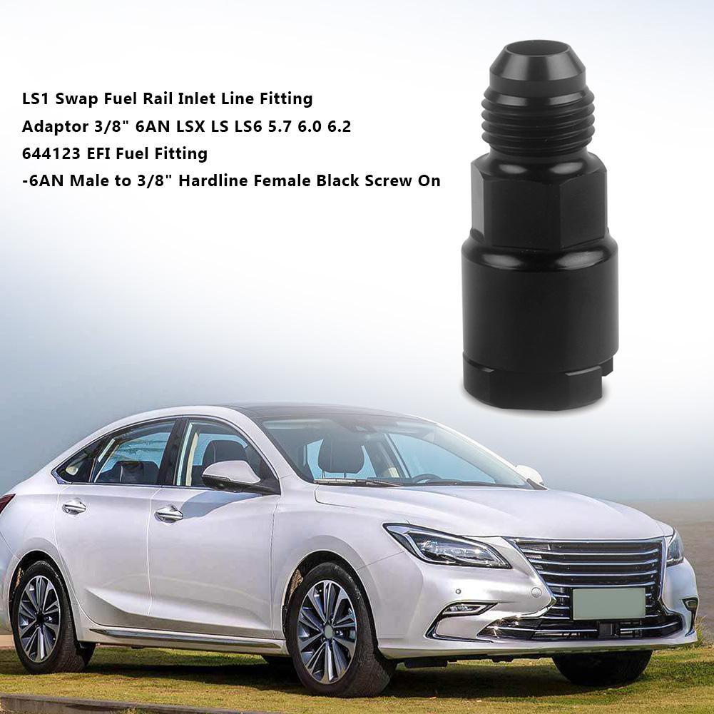 Buy LS1 Swap Fuel Rail Inlet Line Fitting Adaptor 3/8 6AN LSX LS LS6 5. ...