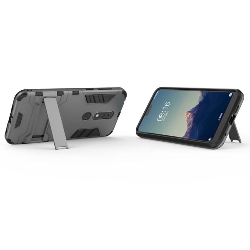 Buy Coque antichoc PC + TPU pour Nokia X6, avec support (Gris) at ...