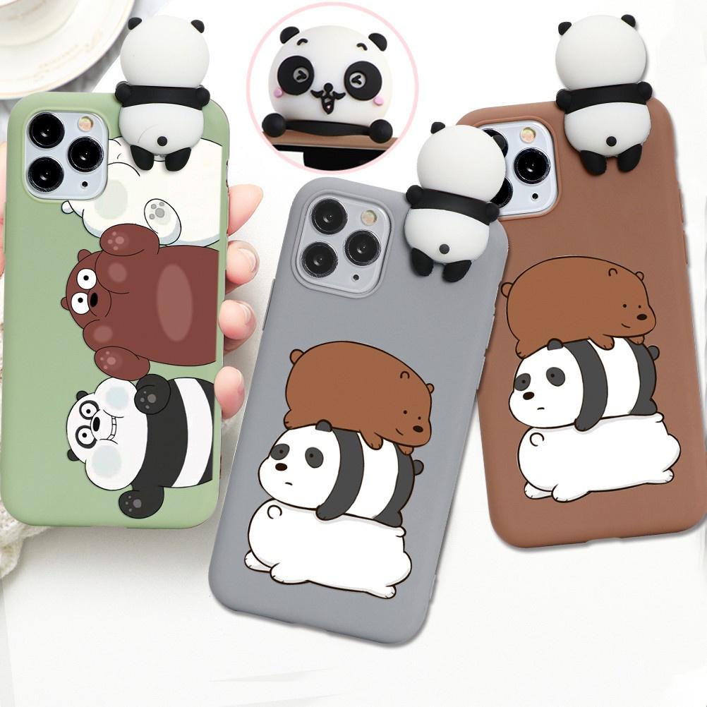 Buy 3D Panda Bear Case For iPhone 11 Pro Max XS Max XR Samsung A50 A70 ...