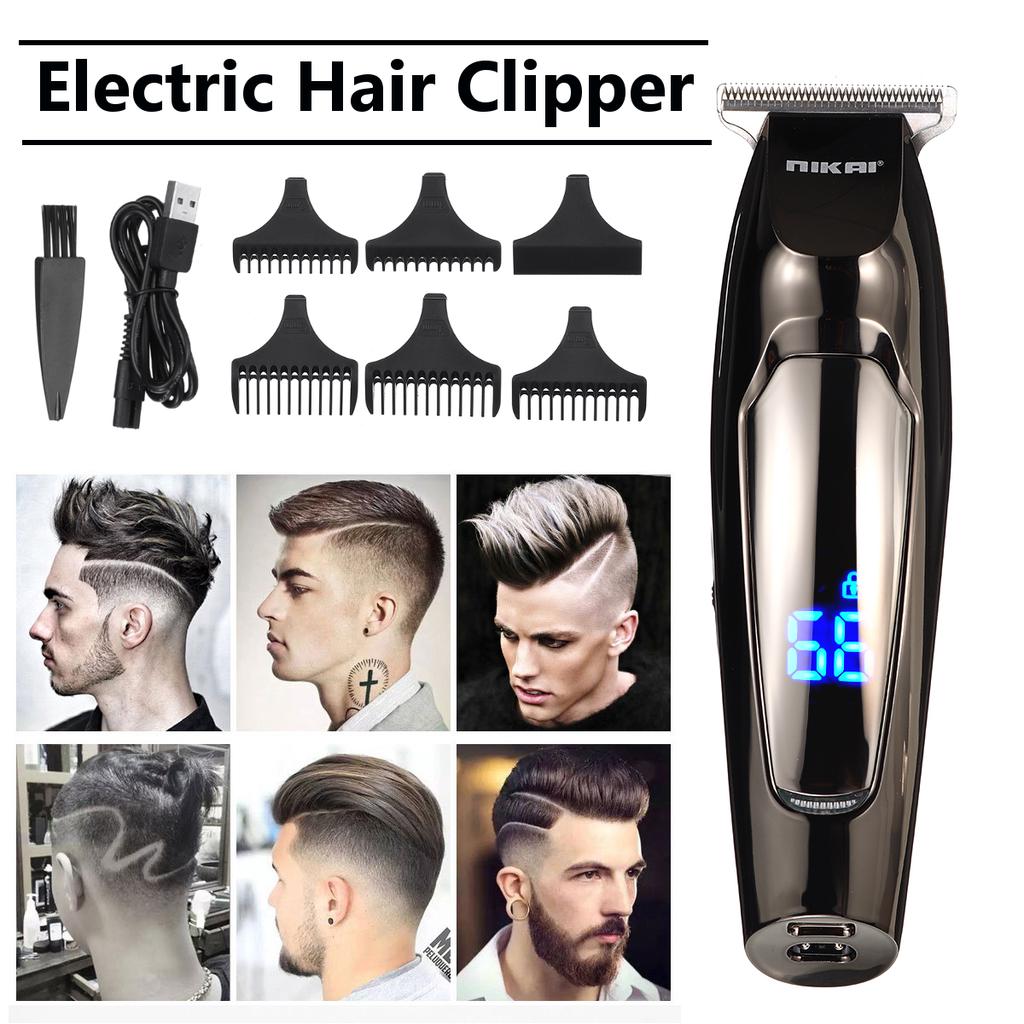 Buy Rechargeable Electric Hair Clipper Professional Barber Hair Trimmer ...
