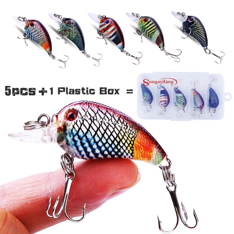 Buy Fishing Lures Crankbaits 5pcs Mini Colorful Swimbaits Boat Topwater ...