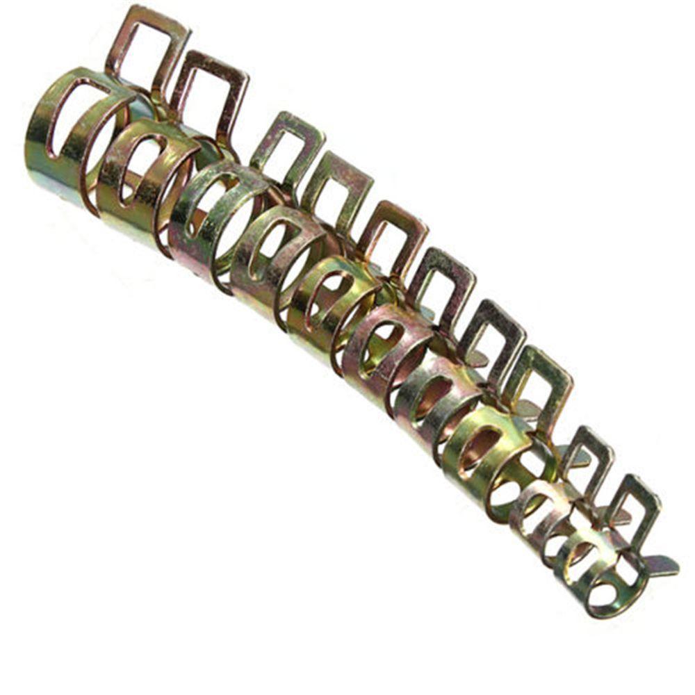 10Pcs 6-15mm Spring Band Type Fuel Vacuum Hose Silicone Pipe Tube Clamp ...