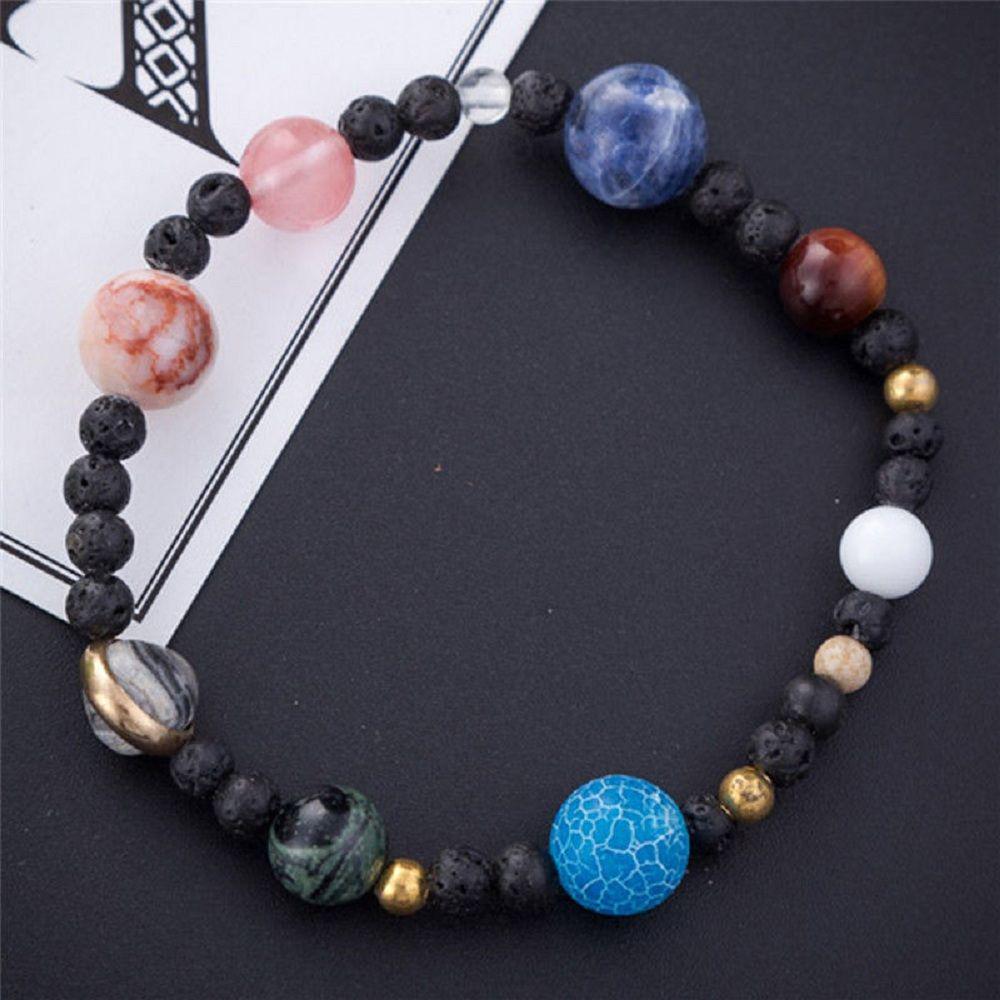 Buy System Solar Stone Beads Gift Bracelet Galaxy Universe Planets at ...
