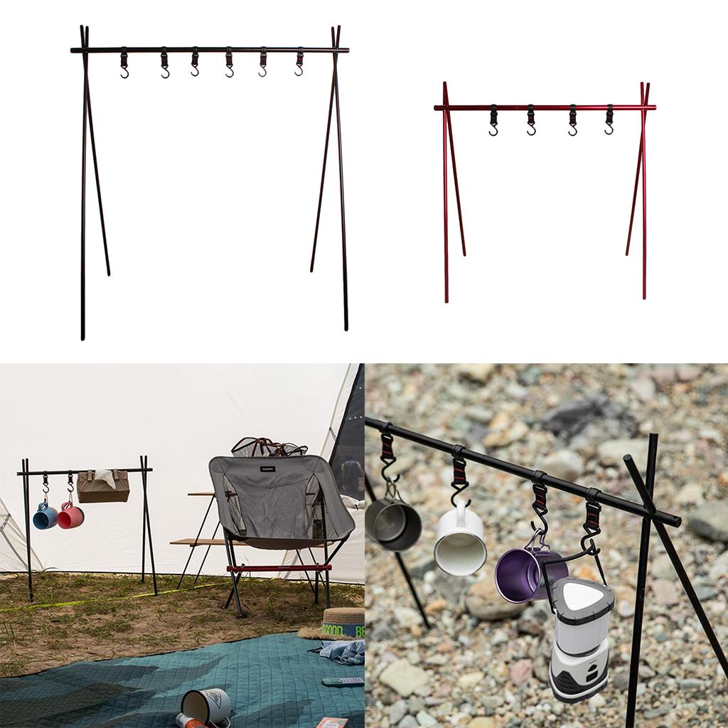 Buy Aluminum Alloy Hanging Rack Camping Triangular Clothes Storage M at ...