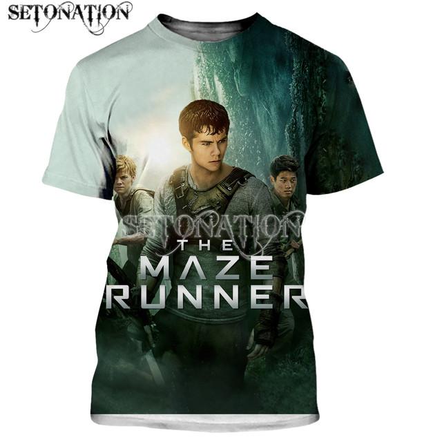 Buy The Maze Runner menNew Fashion Cool 3d Printed T -Shirts Casual ...