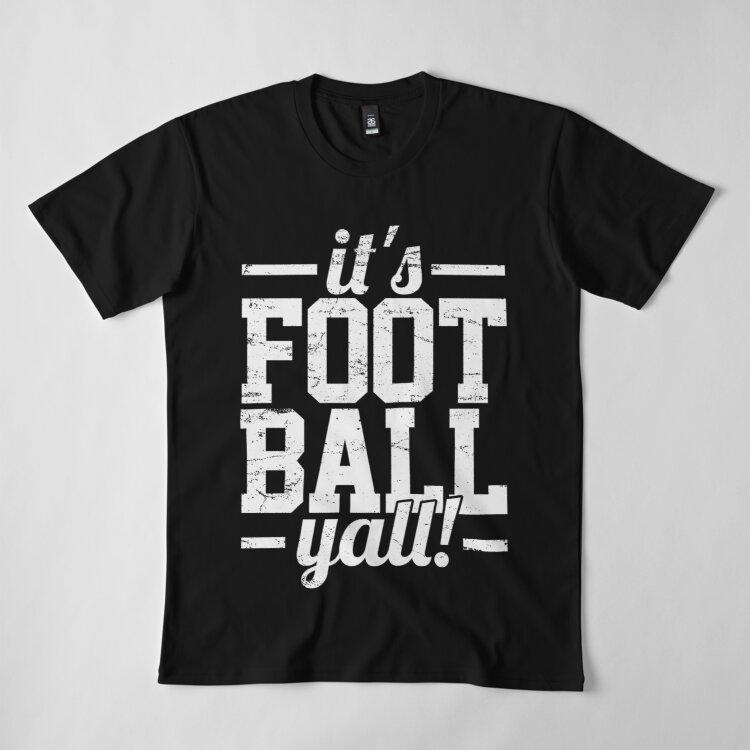 Buy Men's Premium T-shirt 200gsm Cotton Double Yarn Tees Football ...