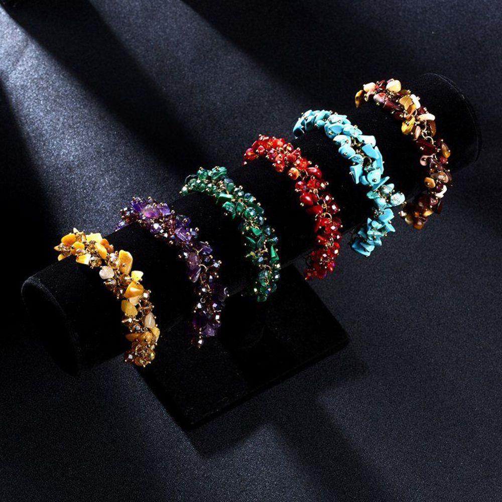 Buy New Quartz Women Crystal Stone Chipped Raw Bracelet Bangle at ...