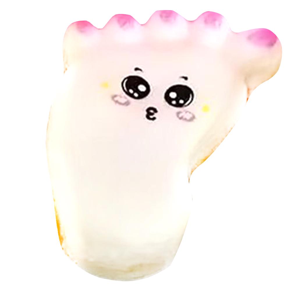 Cute PU Squishy Foot Toe Slow Rising Squeeze Toy Charms Straps Random ...