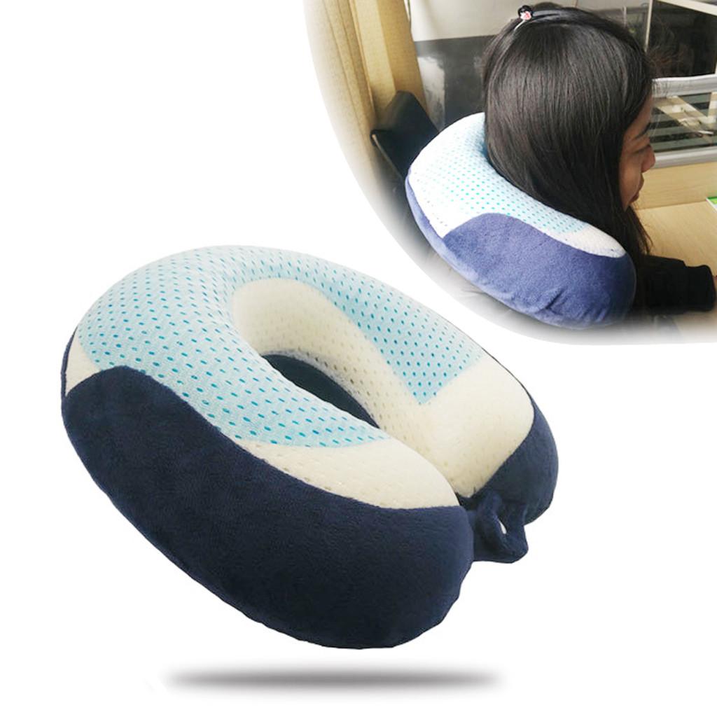 [HF] Sleep By Pure Rest Gel Pad Memory Foam U-Shaped Neck Support ...