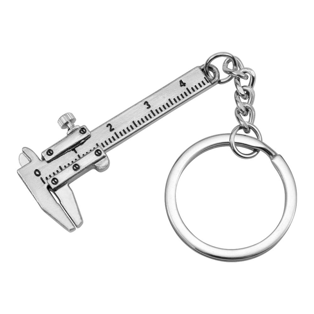 Buy Mini Vernier Caliper Protractor Key Ring Car Keychain Auto Turbo ...