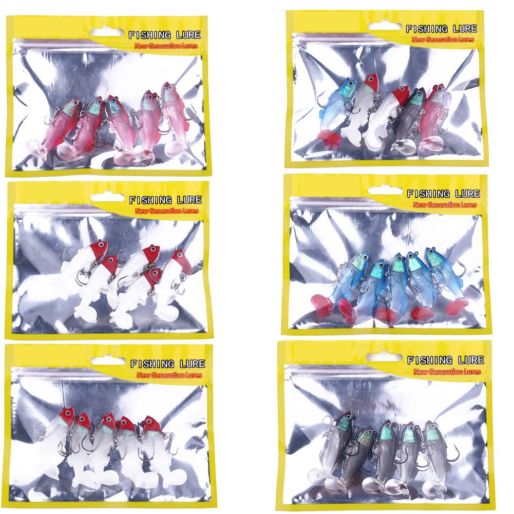Hengjia 5 PCs Soft Bait Road Sub - Bait Roll Tail Fishing Bait Fish ...