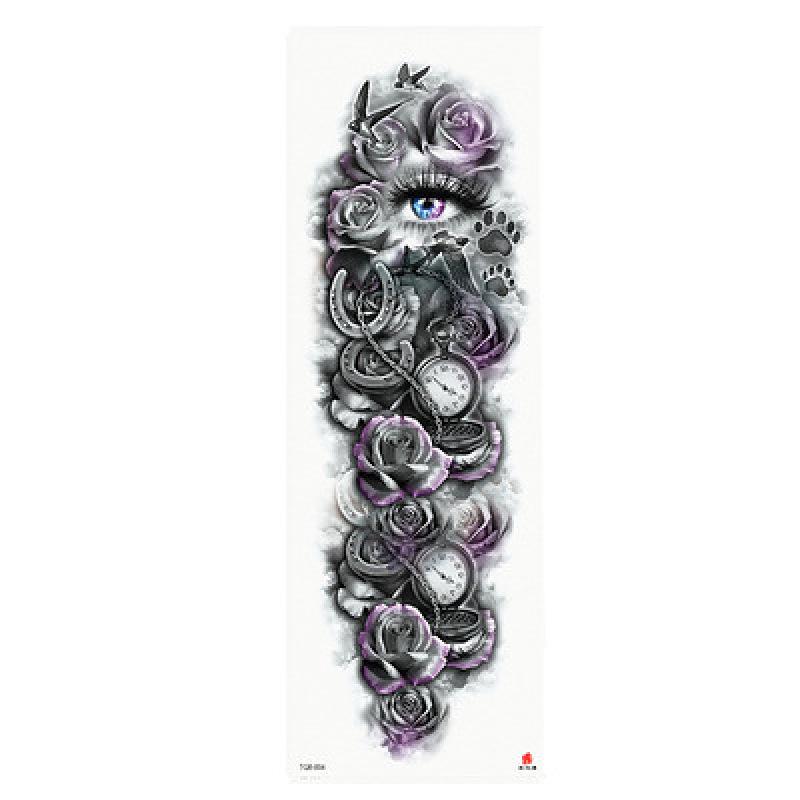 Craniu autocolante impermeabil unisex tatuaj autocolante plin braț Body ...