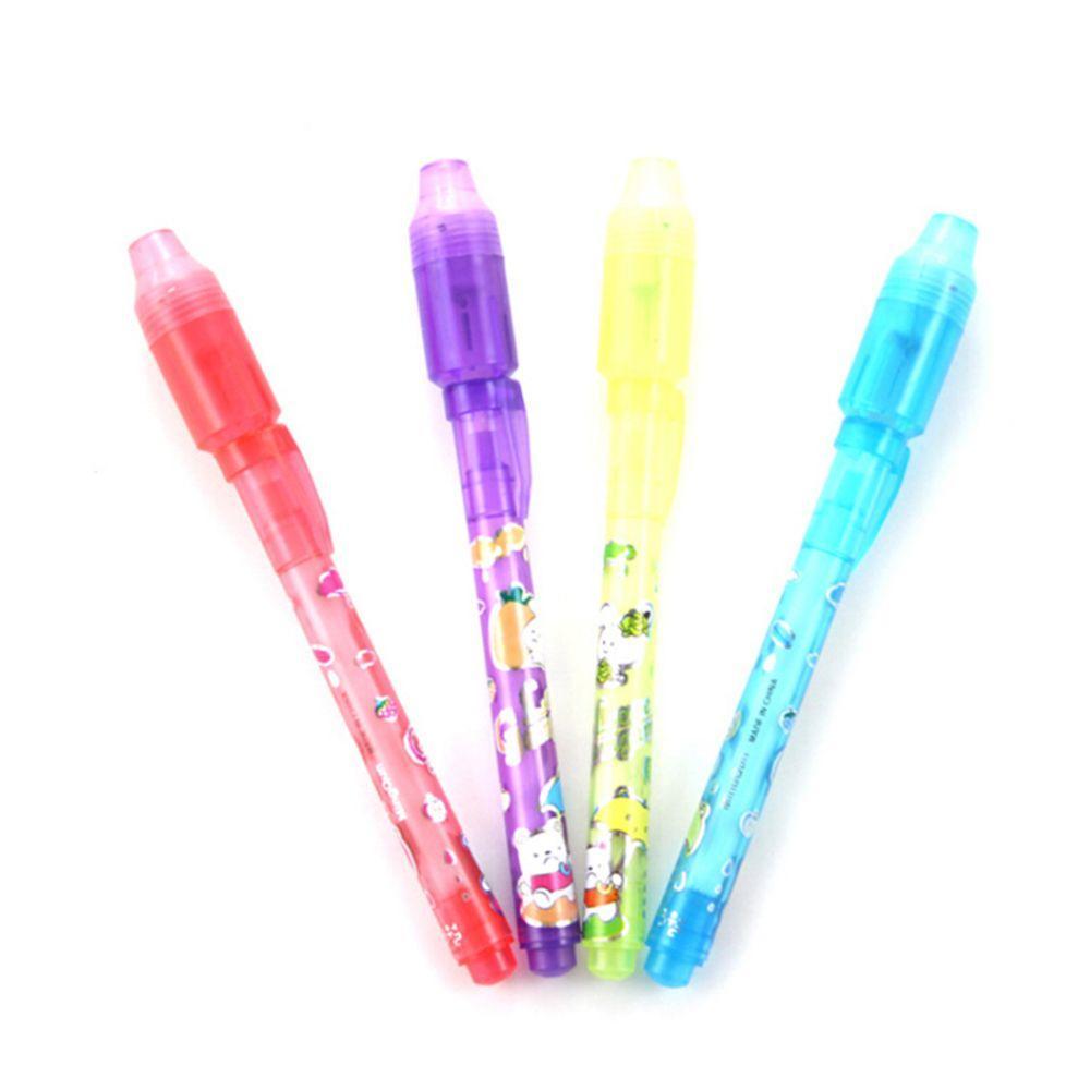 Buy 2pcs Secret Message 2 In 1 Marker Cartoon Invisible Ink Pen UV ...