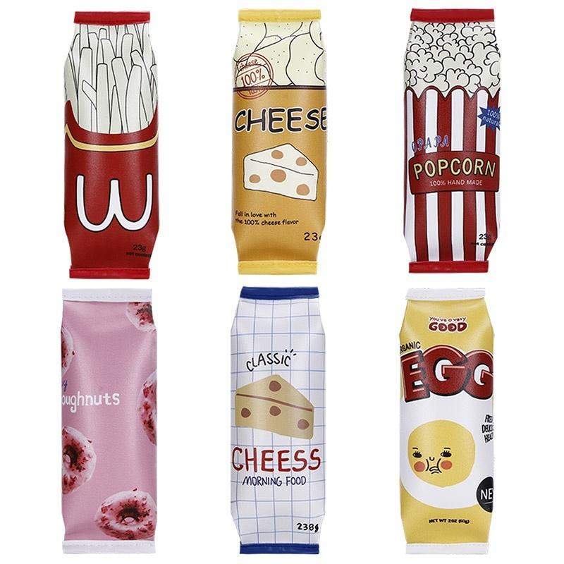 Kawaii French Fries Pencil Cases Pu Leather Fruit Snack Pencil Bag ...