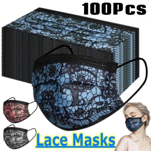 Buy 100PCS Disposable 3-Layer Breathable Disposable Protection Face ...
