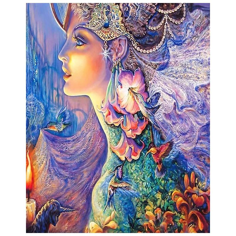 Diy Diamond Painting Beautiful Angel Diamond Embroidery Round Resin ...