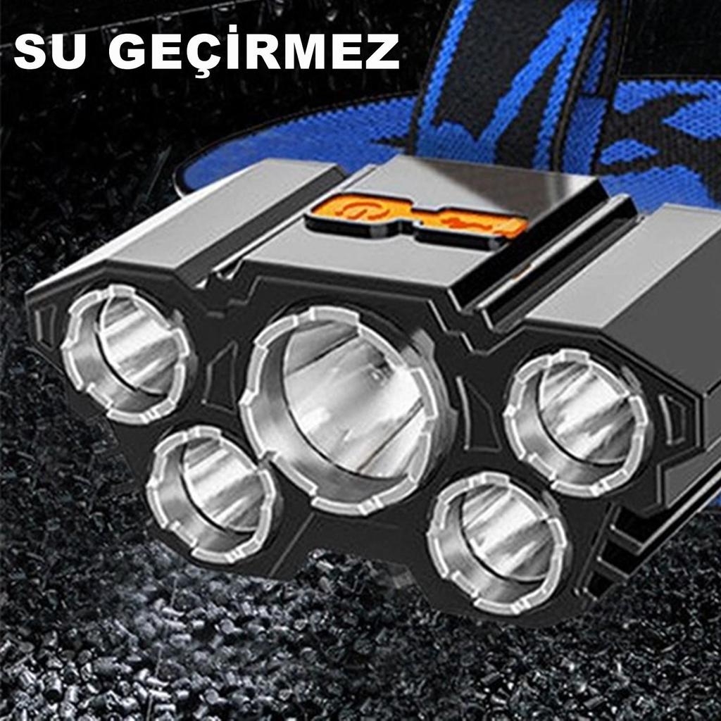 Cheap Rechargeable 5 LED 5X T6 Cree Led 36000 Lumen Professional Head ...