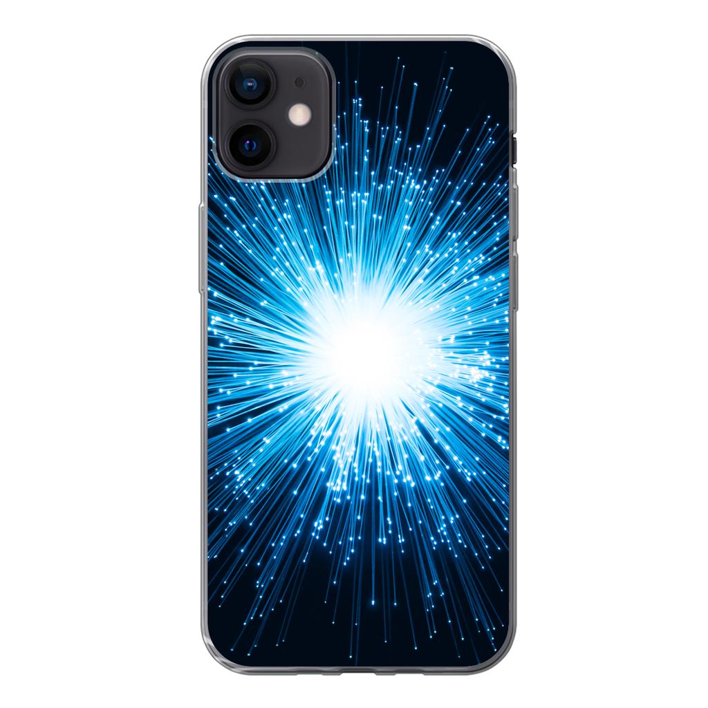 Satın alın iPhone 12 mini Soft Case - Blue glow of fiberglass in a dark ...