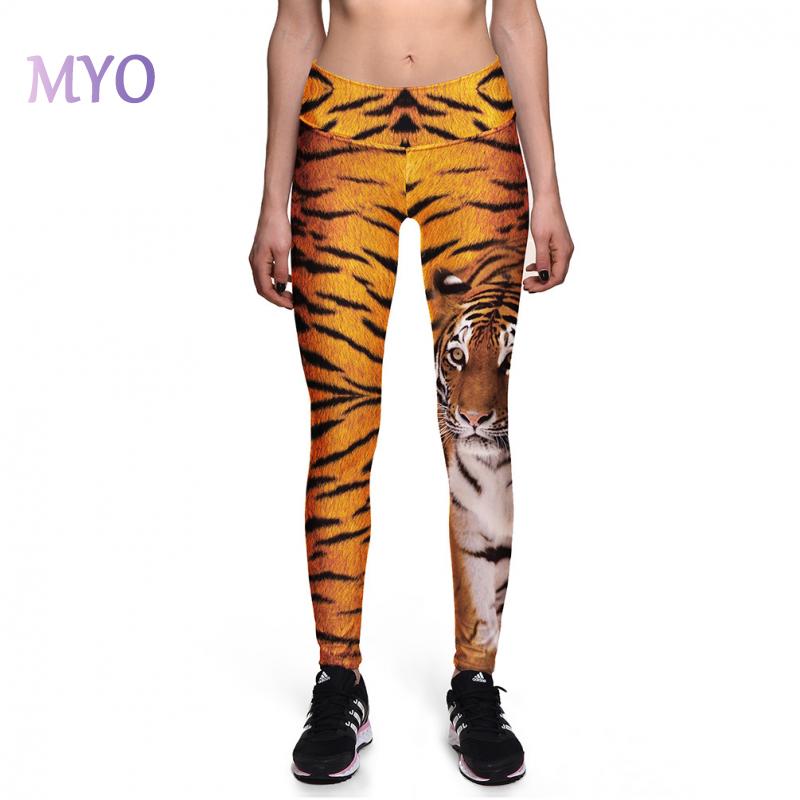 Cheap Seamless Slim Legging 3D Tiger Pattern Fashion Tight Mid Waist ...