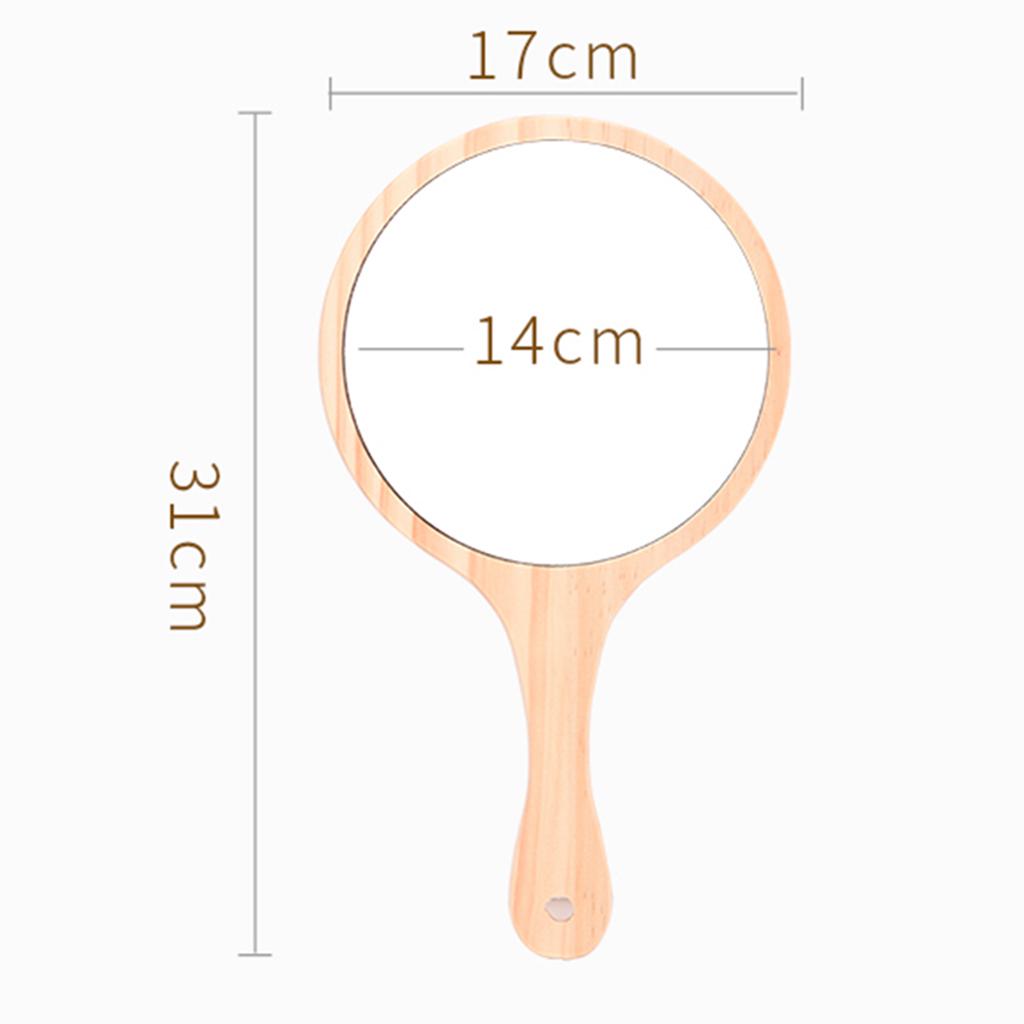Buy Durable Wooden Hand Held Mirror For Women Makeup Tattoo Beauty Wood ...
