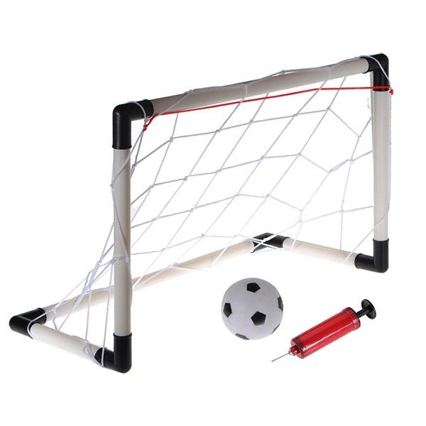 50CM Mini Football Soccer Goal Post Net Ball Pump Kid Child Indoor ...