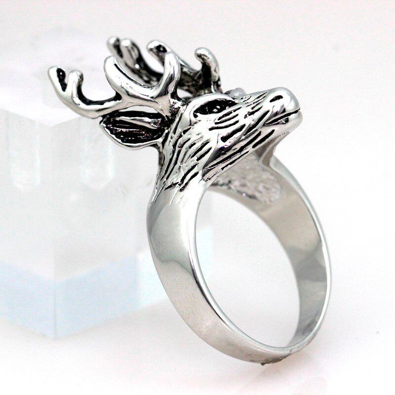 Buy Vintage Deer Rings for Women Silver Color Cute Animal Ring for Men ...
