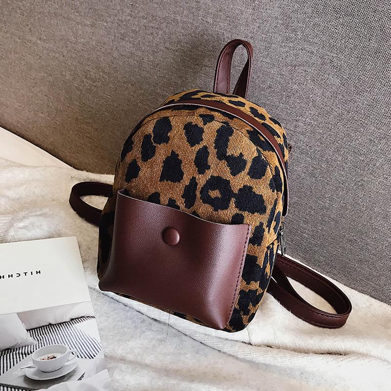 Buy Fashion Leopard Print Mini Backpacks Casual Shoulder Bag at ...