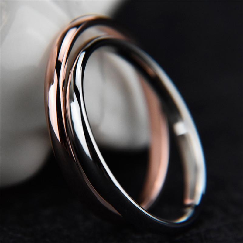 Buy Titanium Steel Finger Ring Wedding Bridal Engagement Ring Women ...