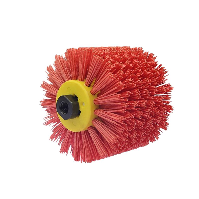 Buy P80 Red Abrasive Wire Drum Brushes Deburring Polishing Buffing ...