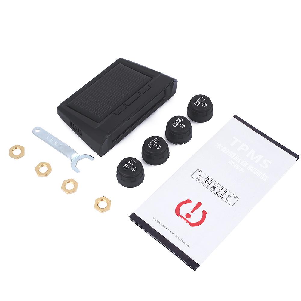 Buy Smart Car TPMS Tire Pressure Monitoring System Solar Power Digital TMPS LCD Display USB Auto ...