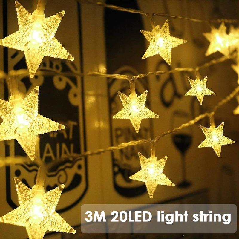 3M Star String Light LED Bulb Light USB Twinkle Lamp Set 20LED Fairy ...