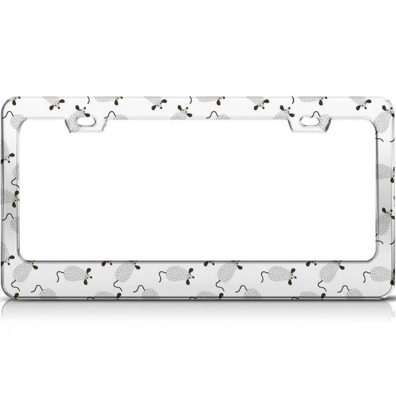Buy Peceeta Mouse Black And White License Plate Frame 2 Holes 1 Frame ...