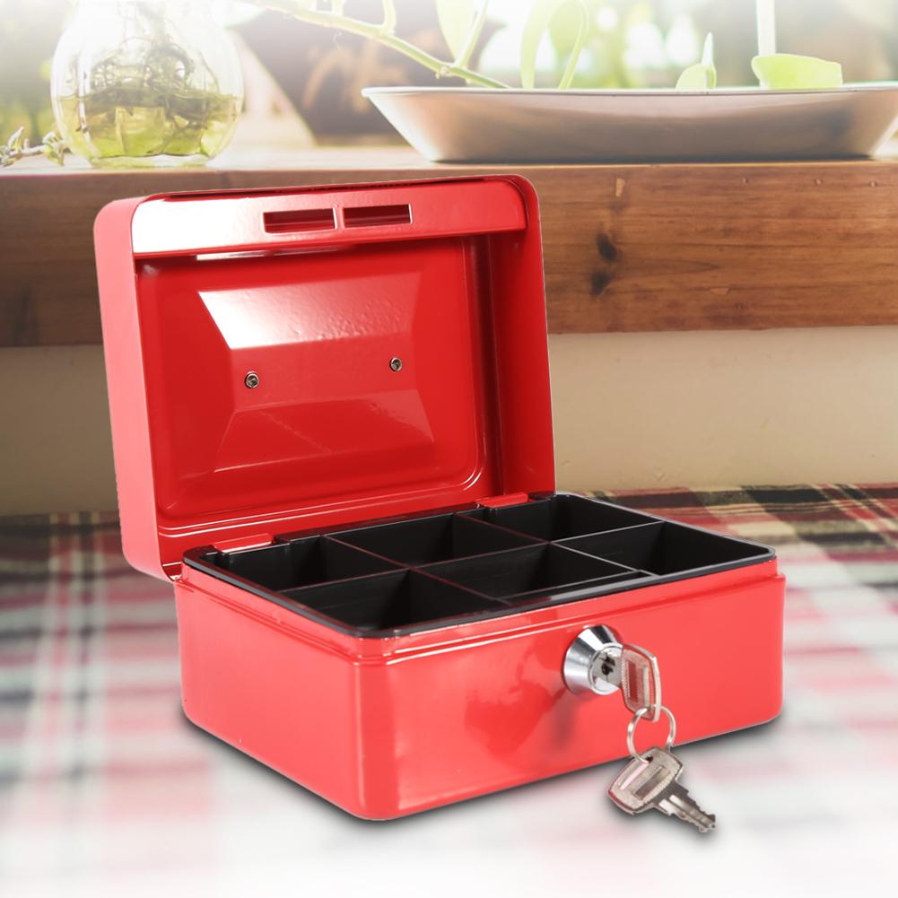 1Pc Mini Portable Steel Petty Lockable Cash Money Coin Safe Security ...