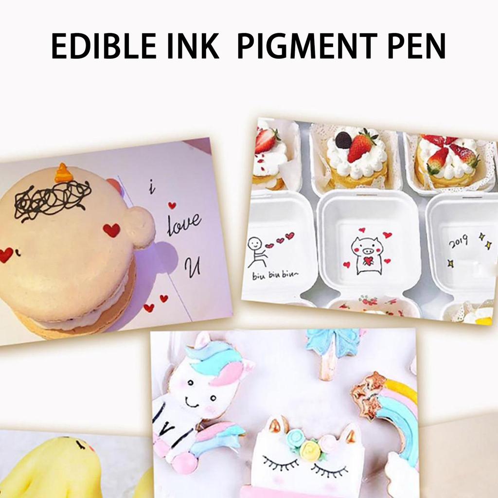 Compre Edible Ink Markers Pigment Pen Cake Decorating Tools Coloring ...