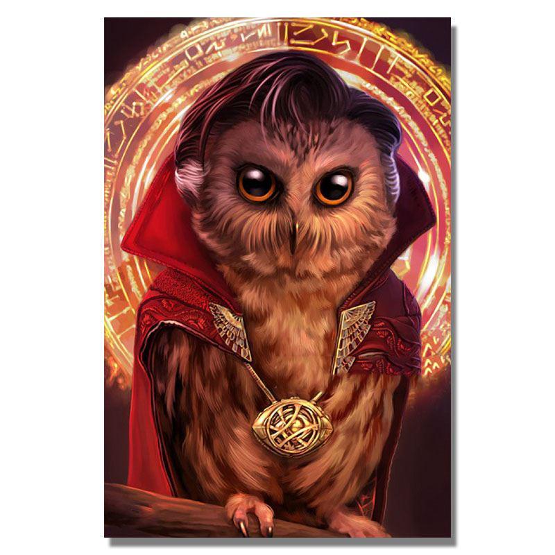 Buy 5D DIY Full Square/Round Diamond Painting" Handsome Owl "Home ...