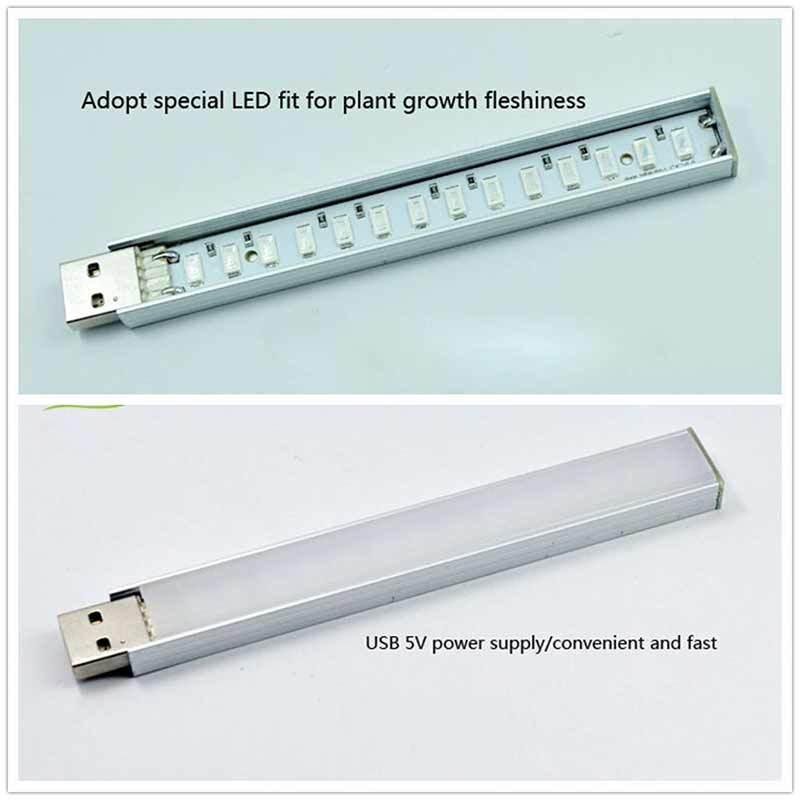 Cheap 14 LED Full Spectrum USB Plant Grow Light for Indoor Hydroponic ...