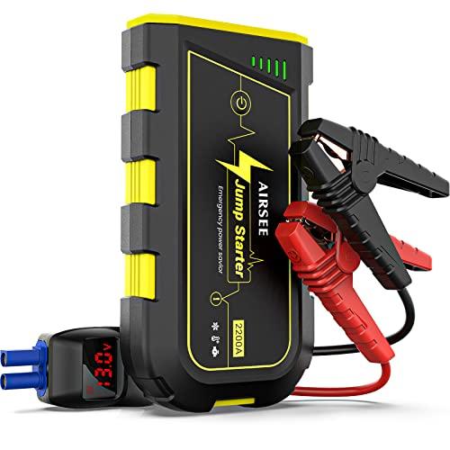 Buy AIRSEE Car Jump Starter Battery Pack, 2200A Peak Current 20800mAh ...