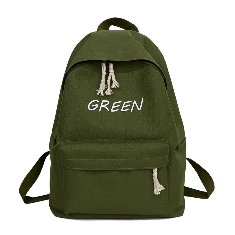 Buy Canvas Student Bag Female Campus High School College Backpack ...