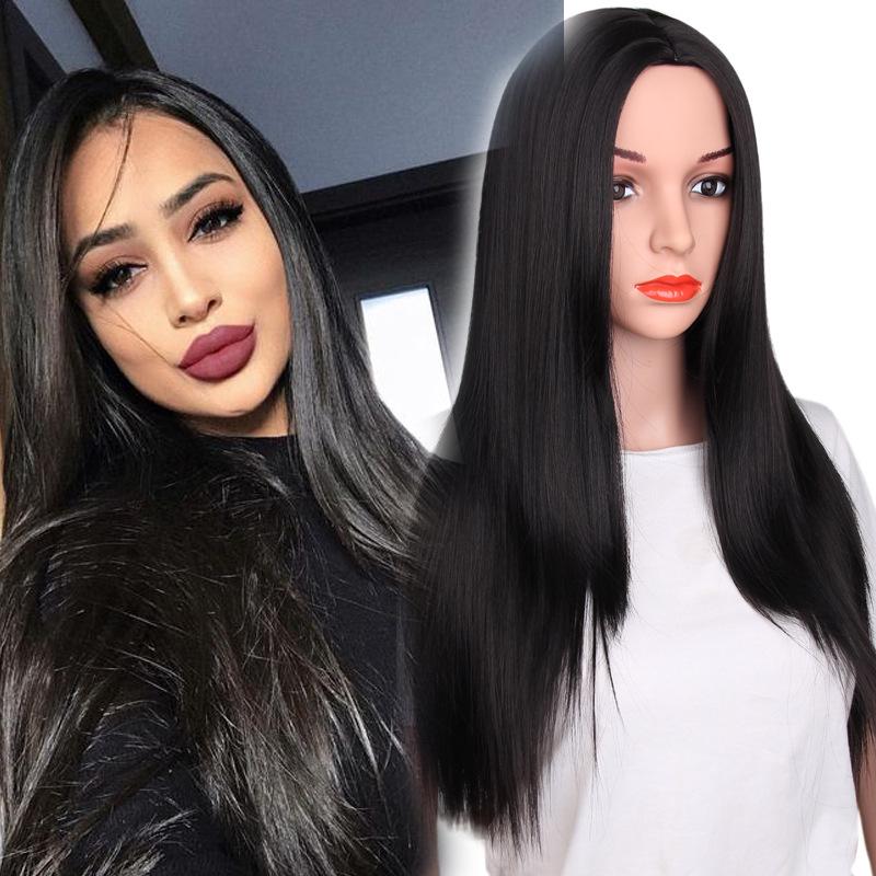 Buy Women Long Straight Hairpieces Clip In 60cm Hair Extensions ...