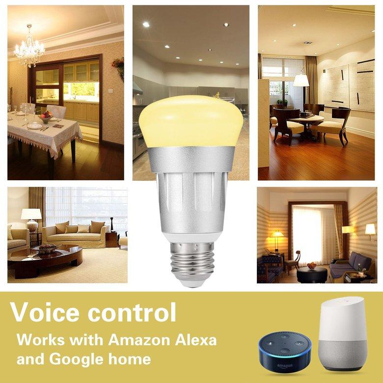 Buy 7W E27 Smart Rgb Rgbww Smart Lamps Wireless Controller App Remote ...