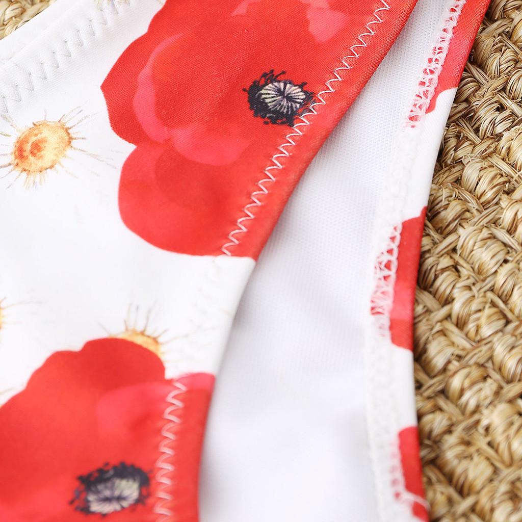 Buy Women Print Push-Up Padded Bra Beach Bikini Set Swimsuit Beachwear ...