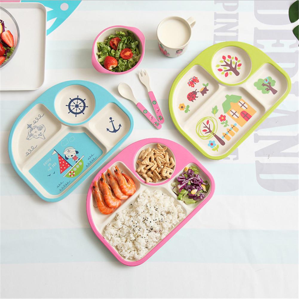 Buy Children's Tableware Set - Five-piece Bamboo Fiber Innovative ...