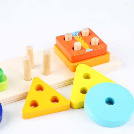 Geometric Shape Pairing Toy Set Color Cognition Develop Intelligence ...