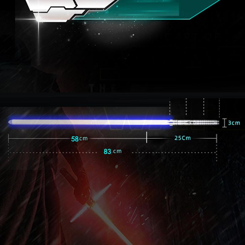 Buy Metal Handle Double-edged Lightsaber Cosplay RGB 7 Colors Change ...