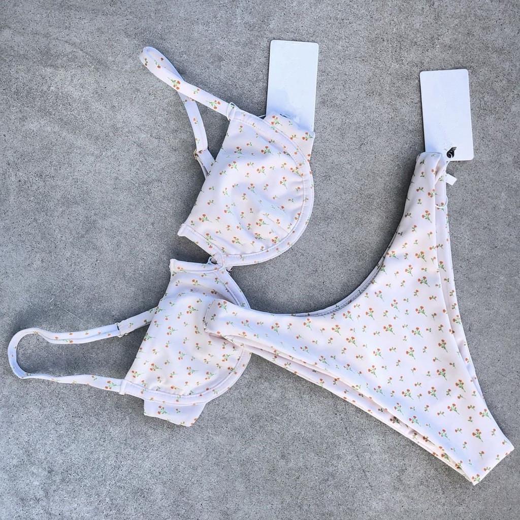 Buy Womens Sexy Push-Up Padded Bra Beach Bikini Set Printing Swimsuit ...