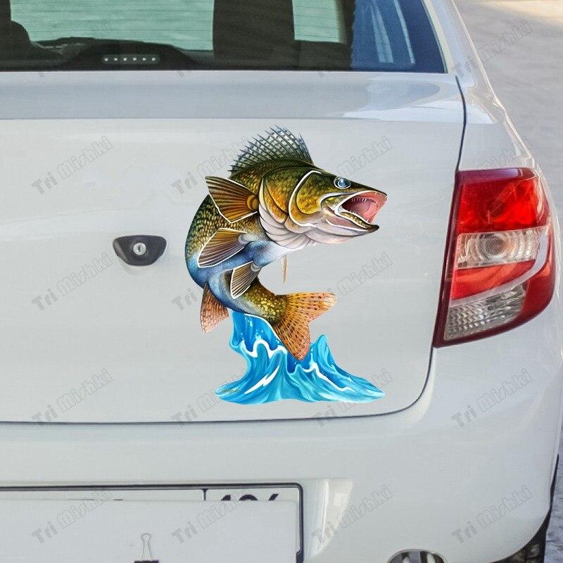 Buy Tri mishki W1108 3D Jumping Fish From Water Car Sticker PVC Decals ...